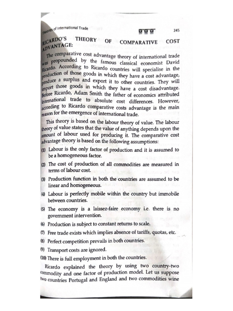 RICARDO'S Theory | PDF | Labour Economics | Value (Economics)