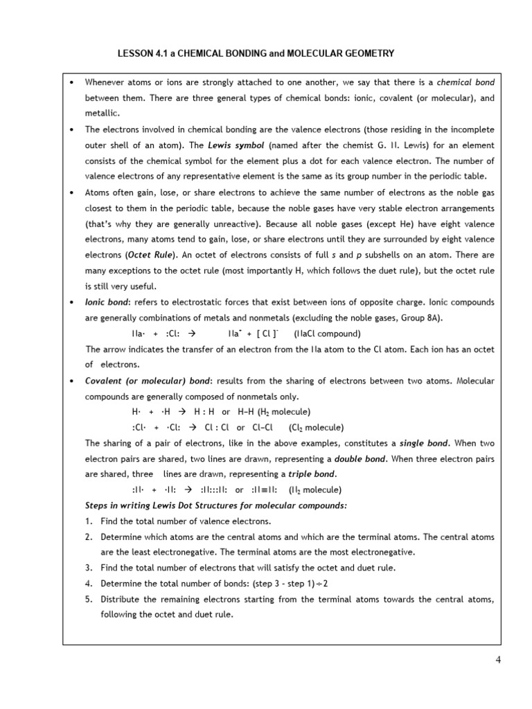 Bonding Student Study Guide | PDF | Chemical Polarity | Chemical Bond
