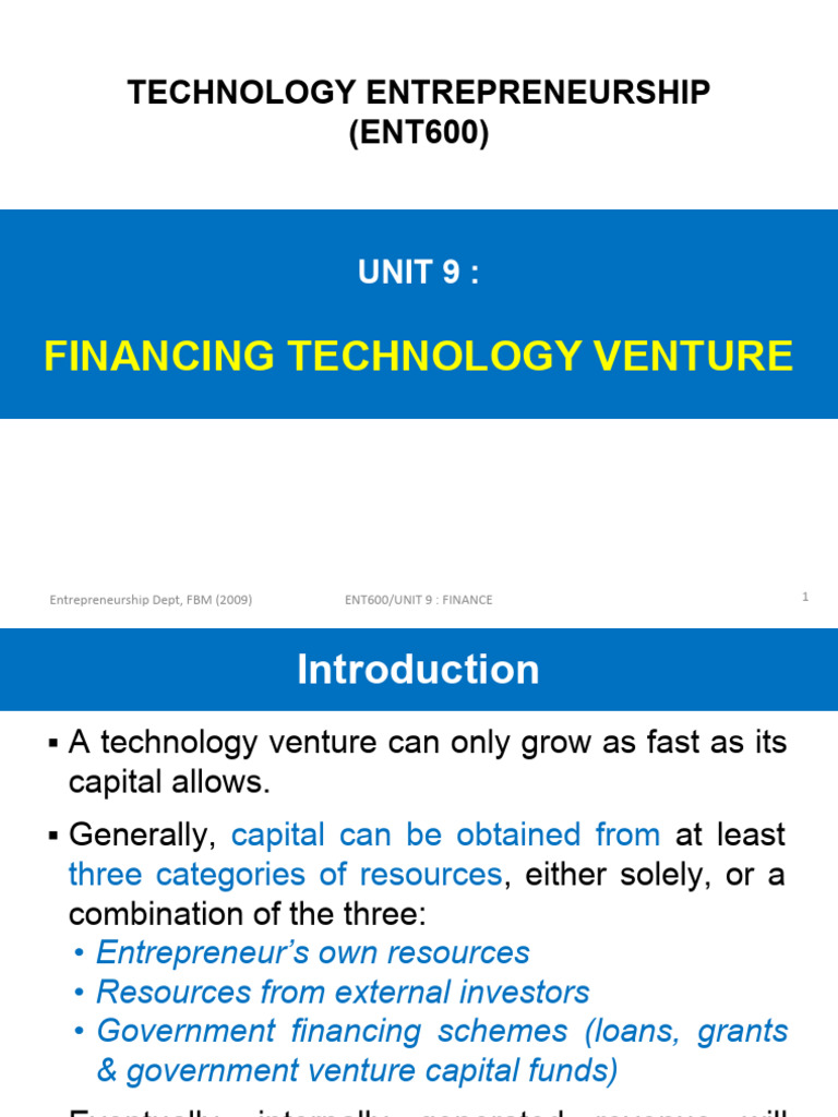 Unit 9 | PDF | Venture Capital | Corporate Finance