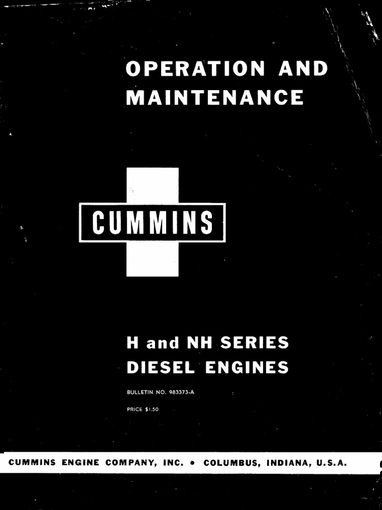 Cummins H and NH Diesel Engine Operations and Mtce | PDF | Internal ...