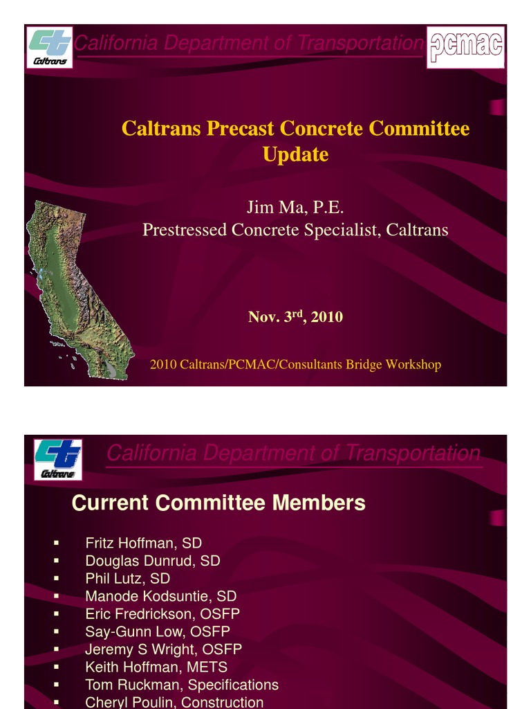 Caltrans Precast Bridge Design Overview | PDF | Precast Concrete ...