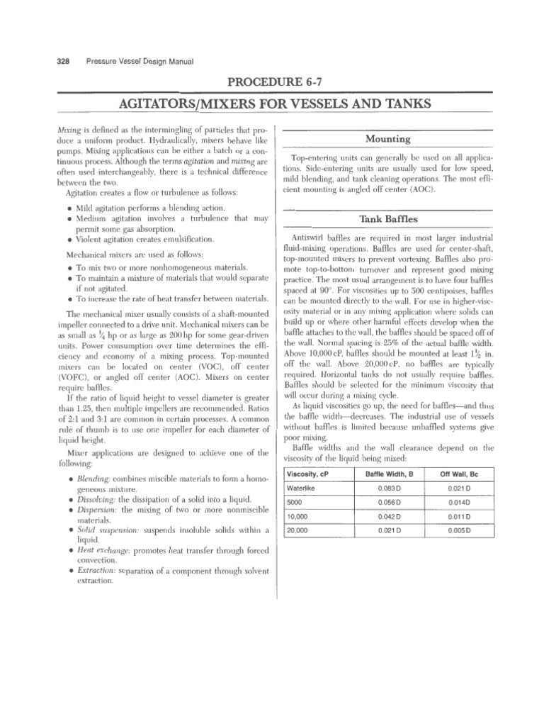 PV - Agitators and Mixers For Vessels and Tanks | PDF