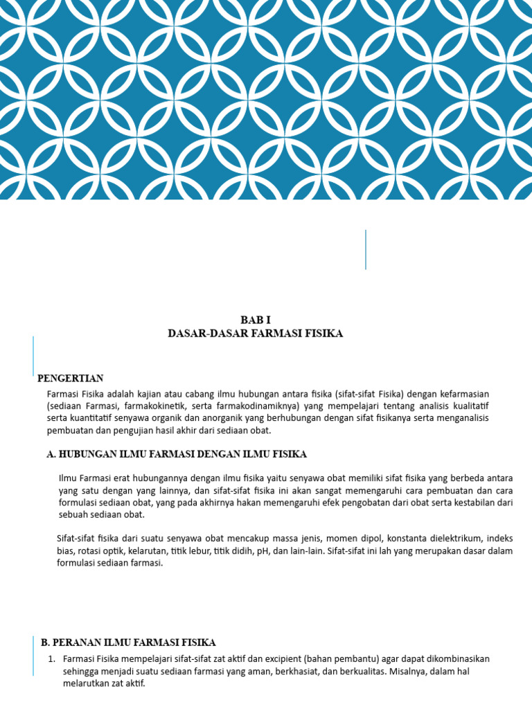 Dasar-Dasar Farmasi Fisika | PDF