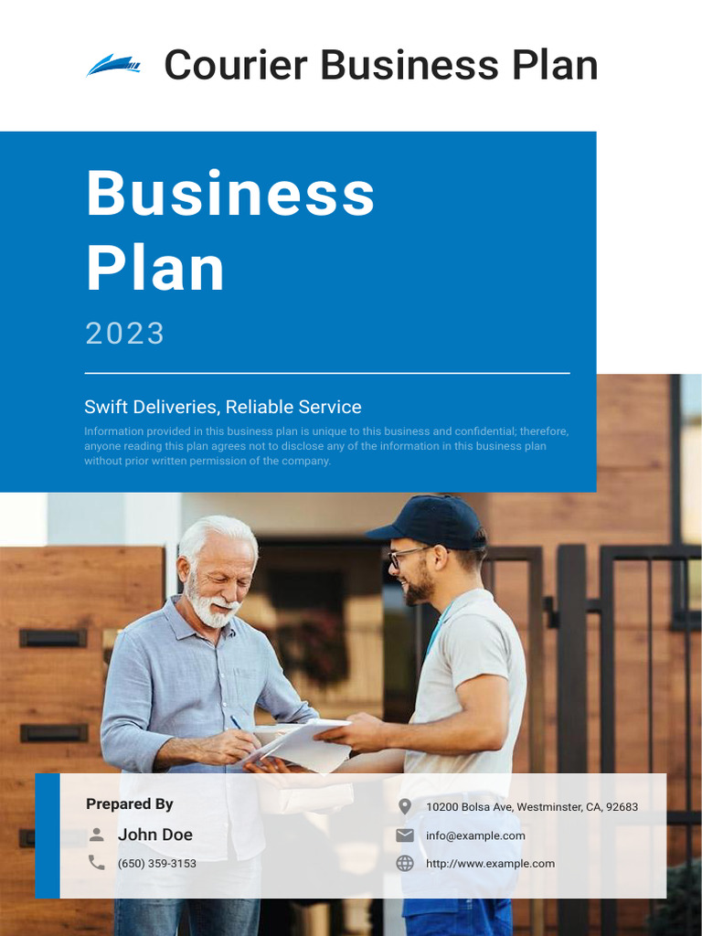 Courier Business Plan Example | PDF | United Parcel Service | Marketing