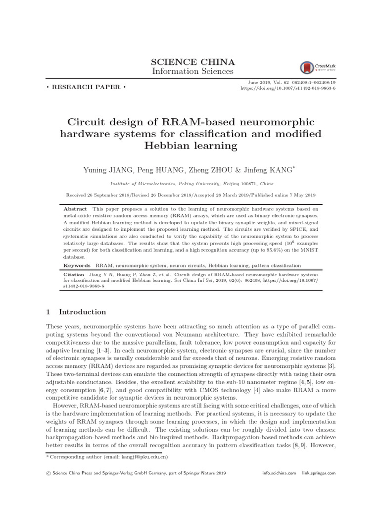RRAM Neuromorphic | PDF