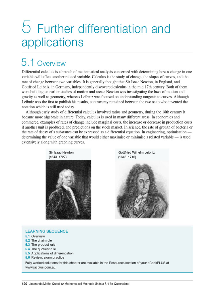 C 05 Further Differentiation and Applications | PDF | Differential ...