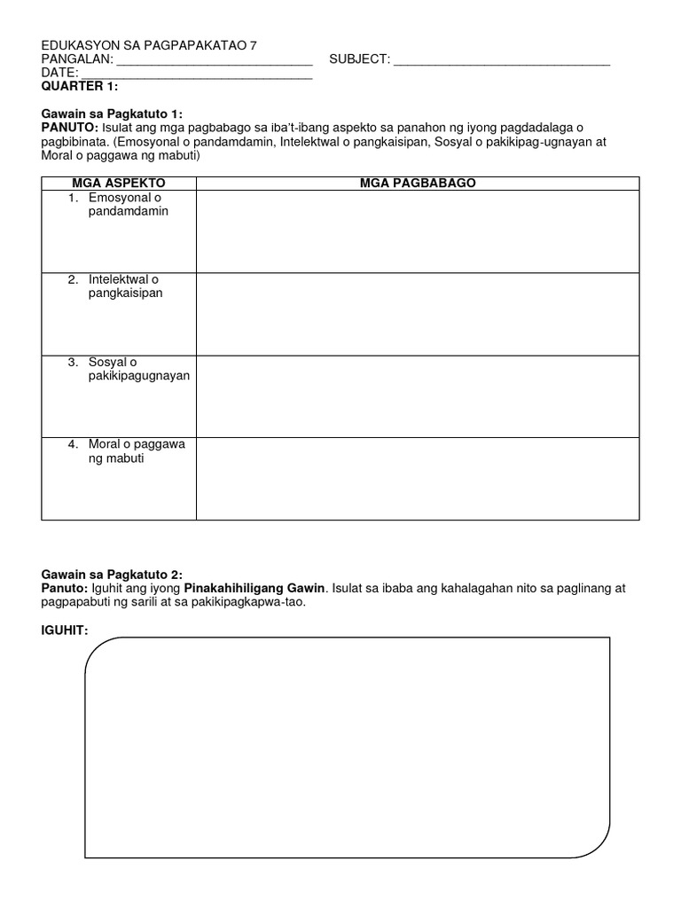 Esp7 Q1 Activity | PDF