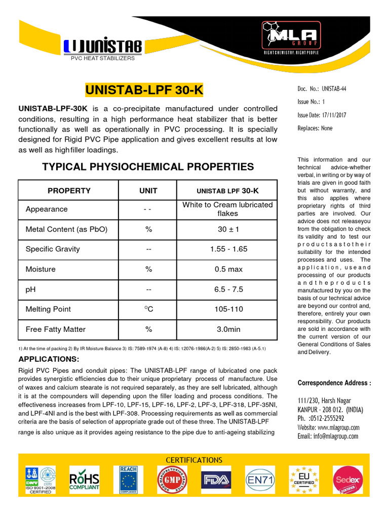 Unistab LPF-30-K | PDF