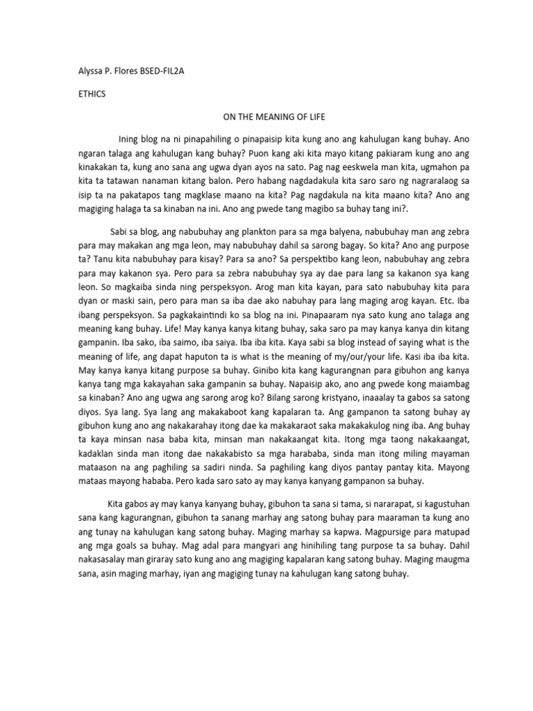 Flores Alyssa Reflection Paper | PDF