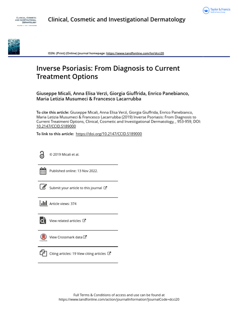 Inverse Psoriasis From Diagnosis To Current Treatment Options | PDF ...