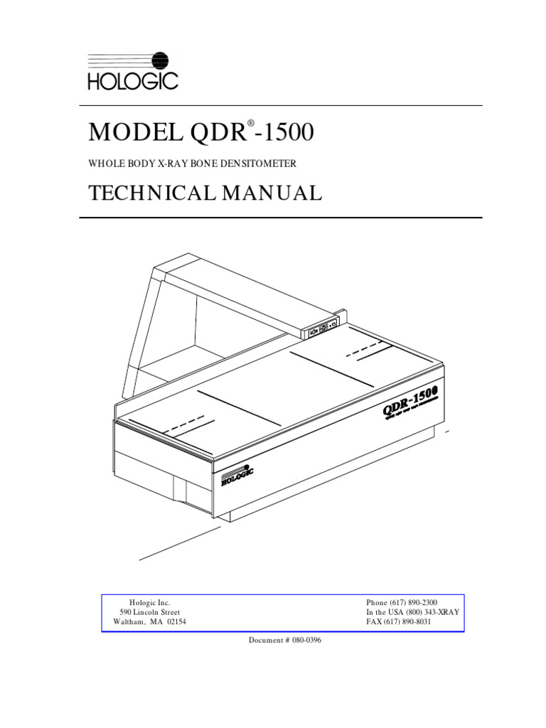 Hologic QDR 1500 - Service Manual | PDF | Power Supply | X Ray
