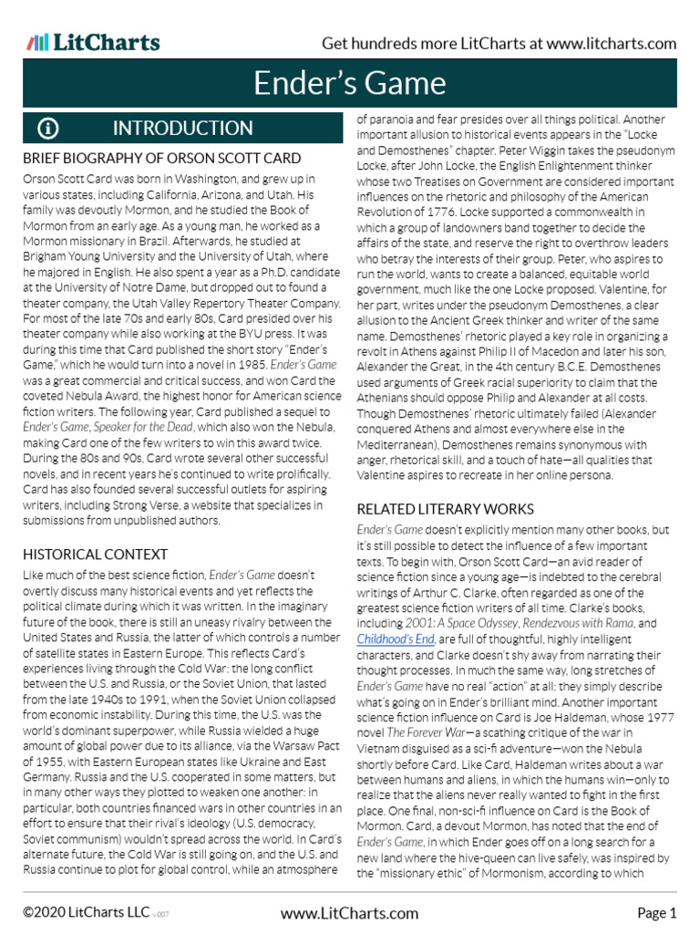 Enders-Game-LitChart | PDF