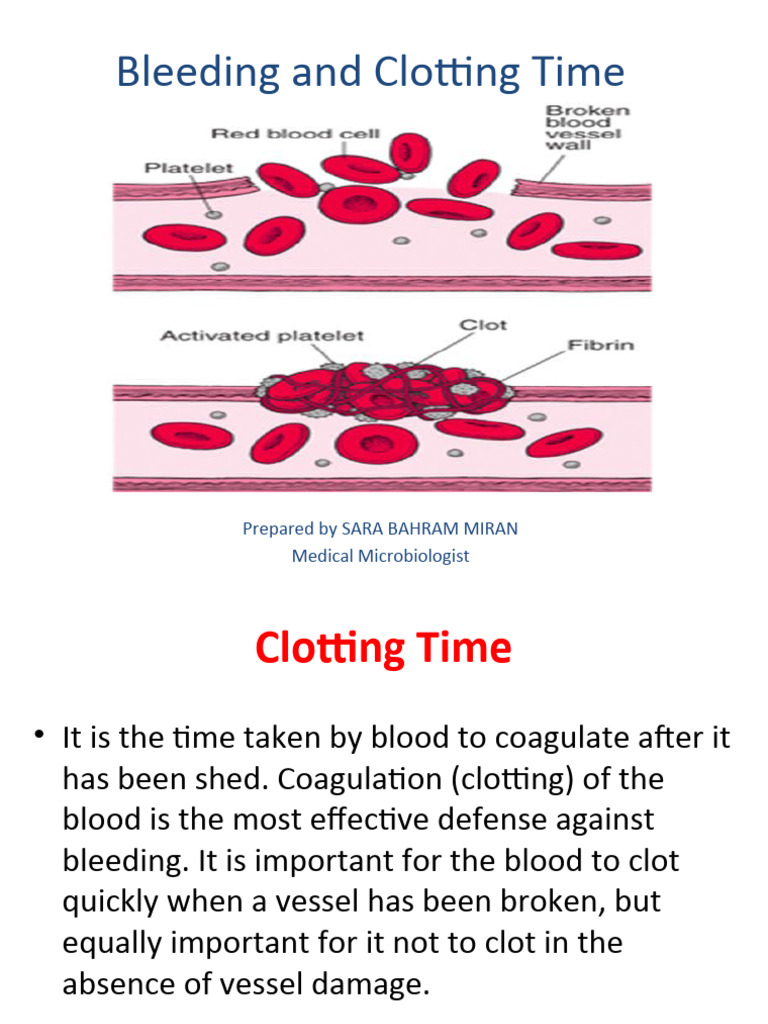 Practical Physiology Lab 8 Clotting Time and Bleeding Time Lectures | PDF