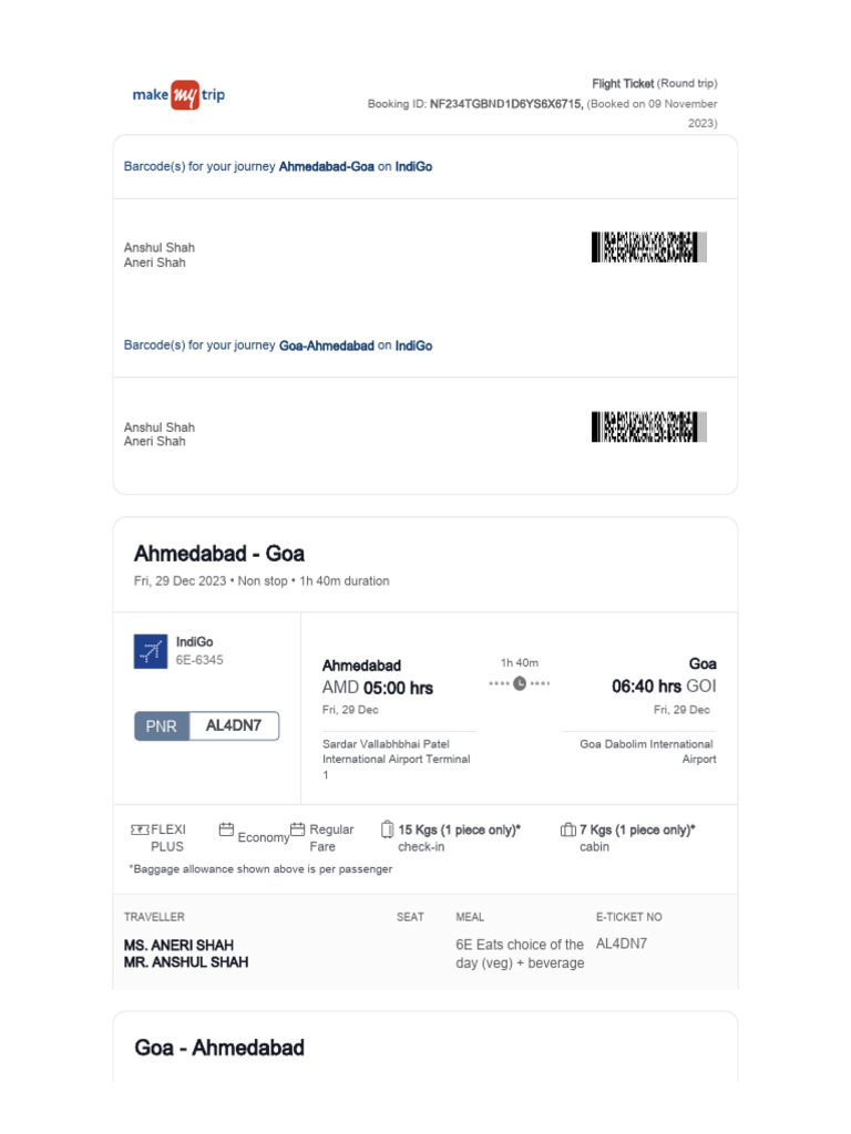 UpdatedDec 2023 GOA | PDF | Identity Document | Transport