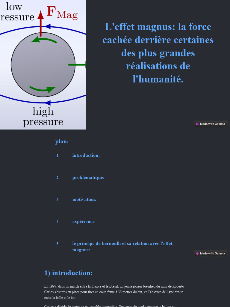 L'effet Magnus en sport et physique | PDF | Pression | Mécanique