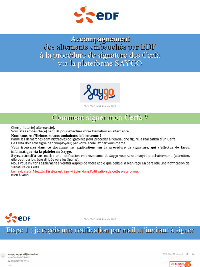 Signature Cerfa via Saygo pour EDF | PDF | Cyberespace | Informatique
