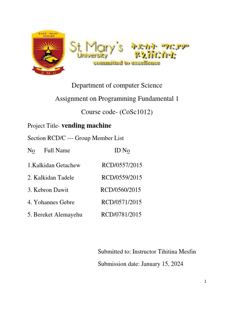 Vending Machine Project | PDF | Vending Machine | Simulation