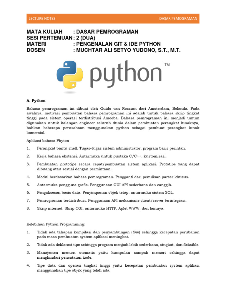 Pengantar Git & Python IDE | PDF | Seni