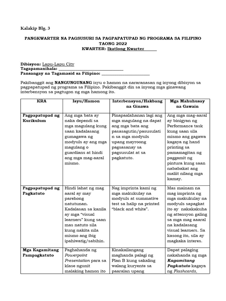 Pagsusuri NG Pagpapatupad | PDF
