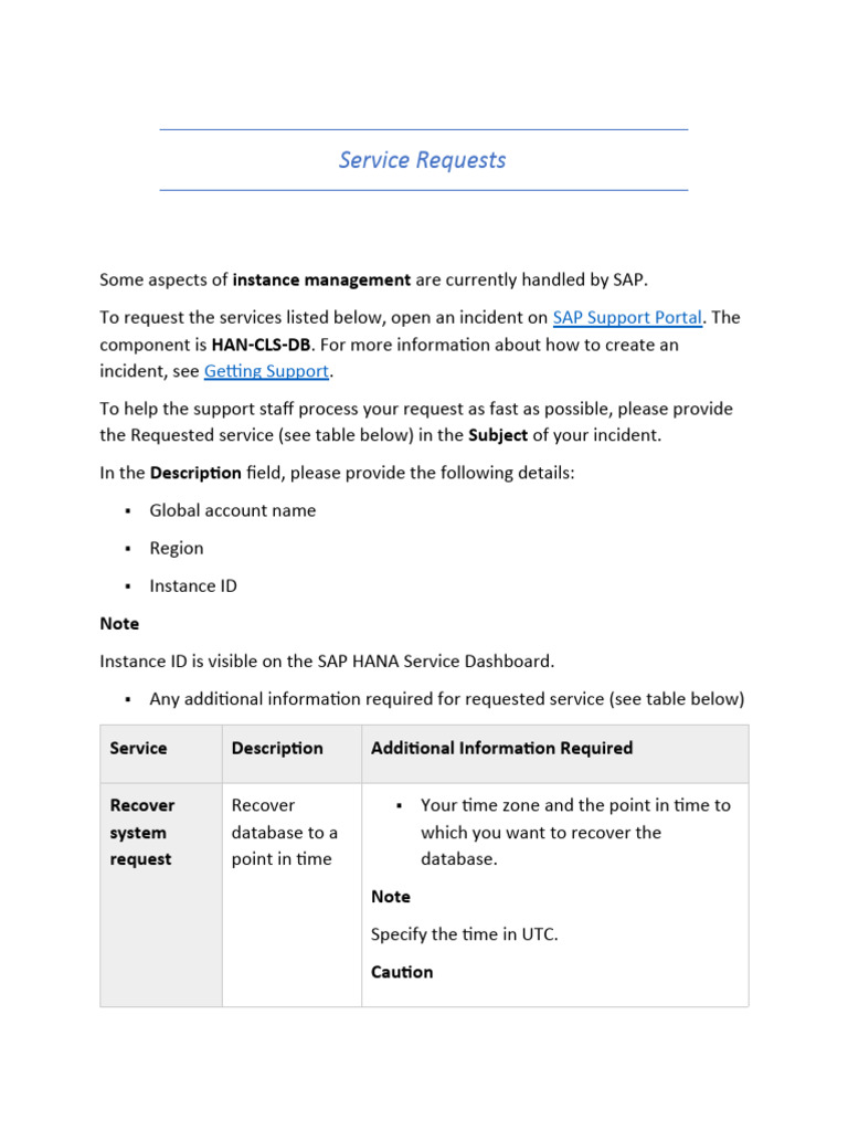 Service Request | PDF