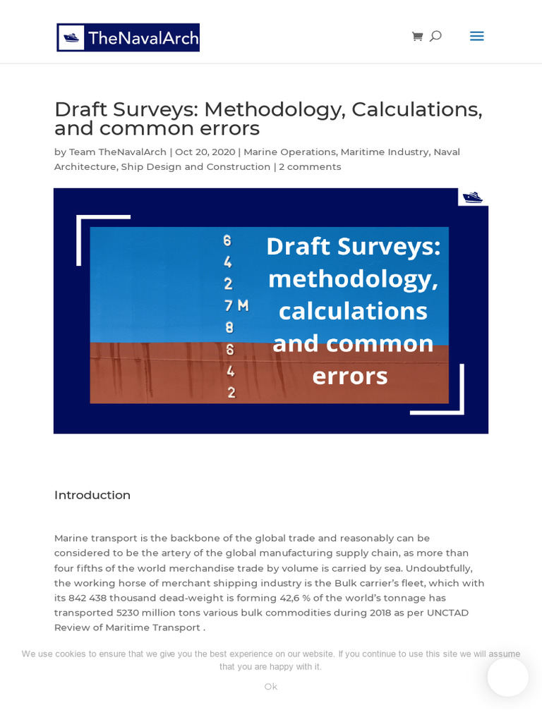 Draft Surveys_ Methodology, Calculations, and common errors - TheNavalArch | PDF | Ships | Naval ...