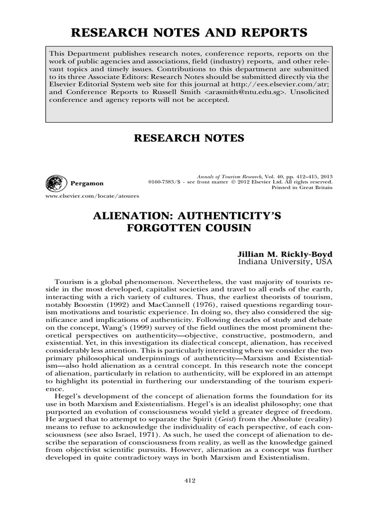 Alienation Authenticitys Forgotten Cousi | PDF | Existentialism ...