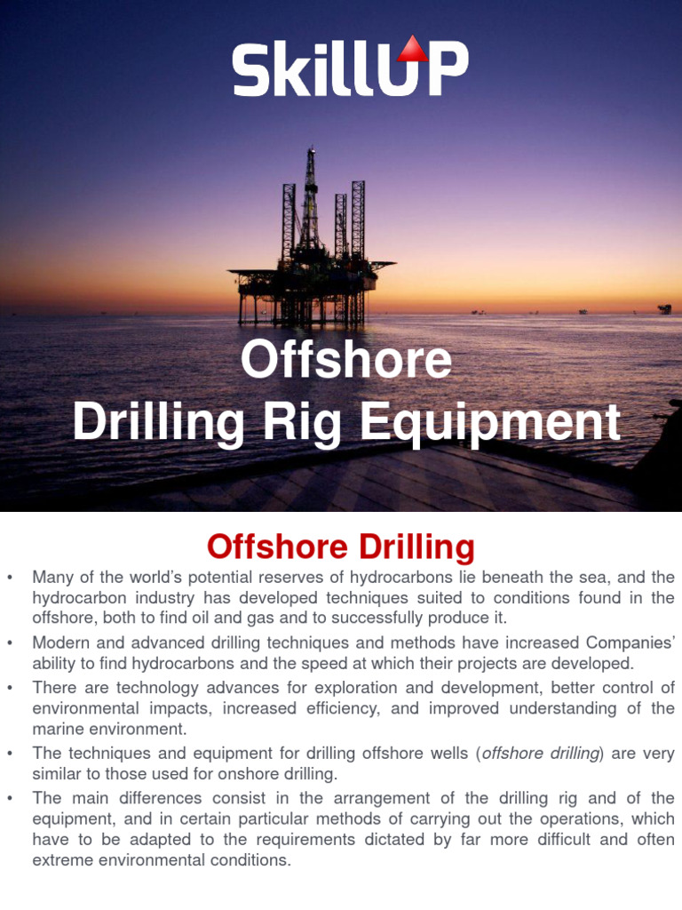 Offshore Drilling Rig Equipment | PDF | Offshore Drilling | Oil Well