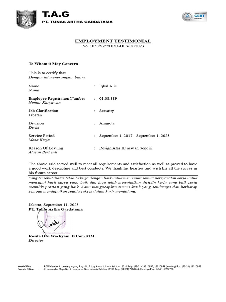 Tunas Artha Gardatama | PDF