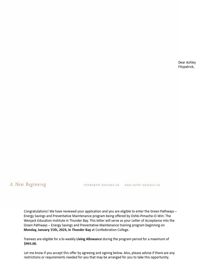 SIGNEDAshley Fitzpatrick Offer Letter and Code of Conduct | PDF ...