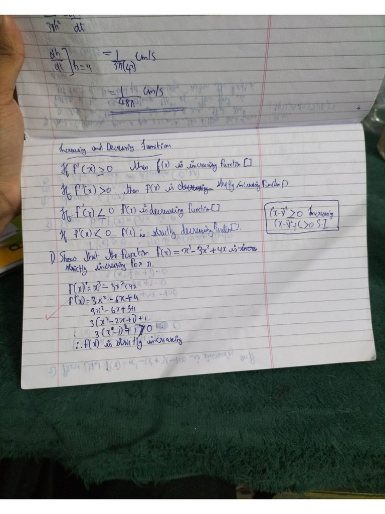 Increasing And Decreasing Functions Pdf