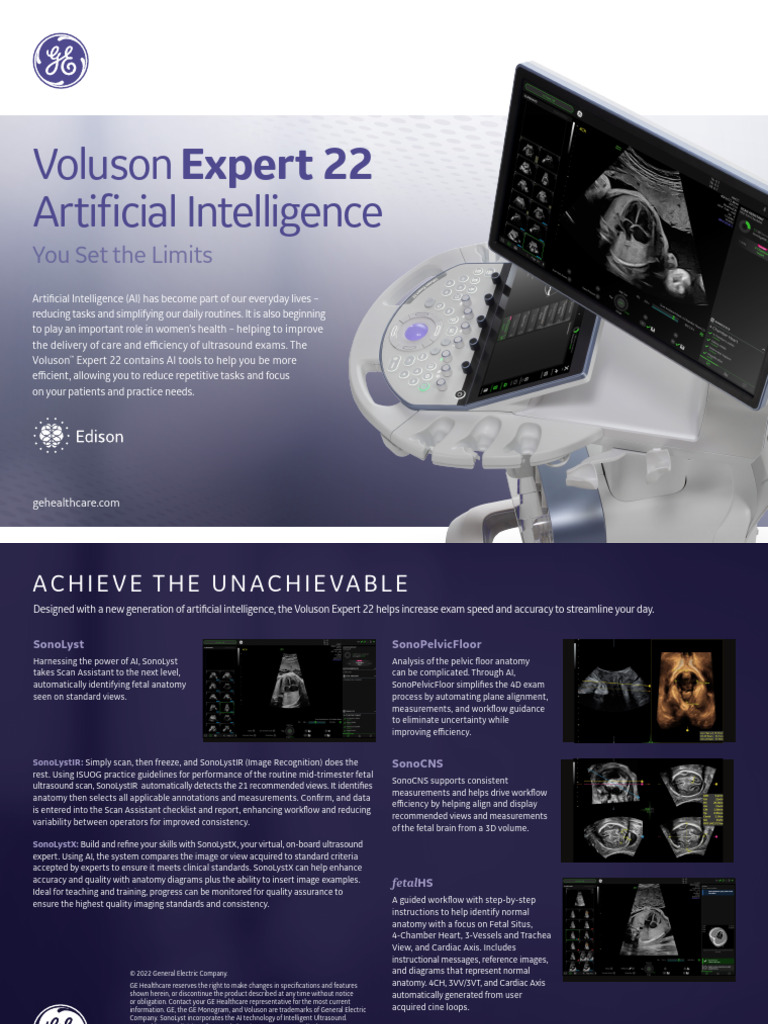 2022 Voluson Expert 22 NPI Artificial Intelligence Capabilities ...