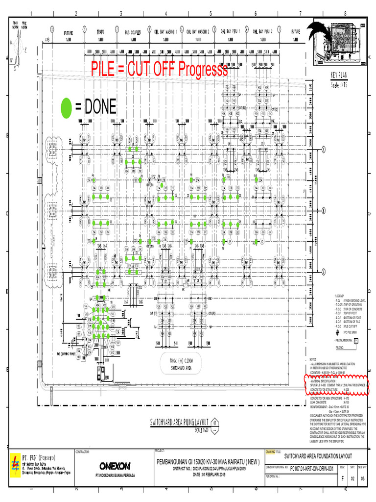 Switchyard Foundation Layout Plan | PDF | Concrete | Deep Foundation