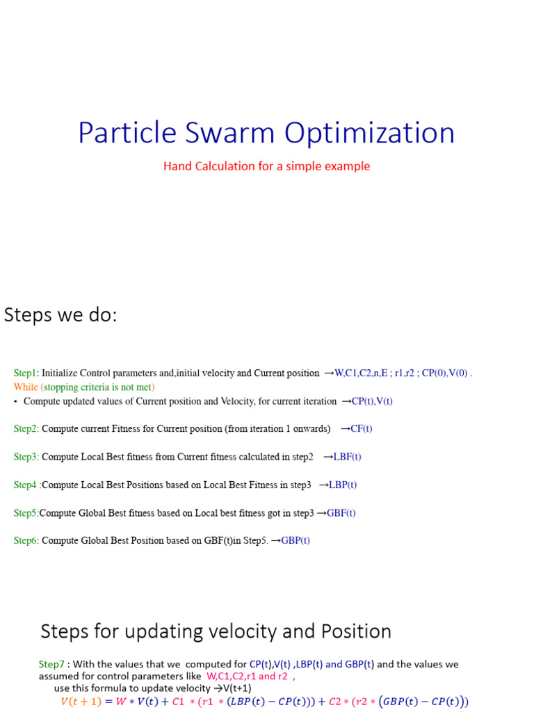 Particle Swarm | PDF | Theoretical Computer Science | Numerical Analysis