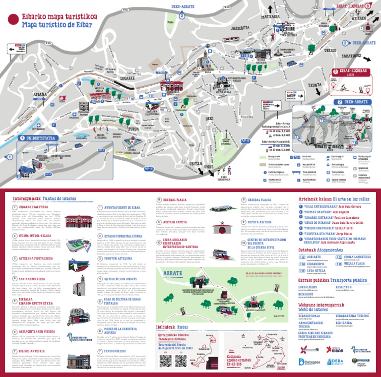 2022ko Eibarko Mapa Turistikoa - Web | PDF