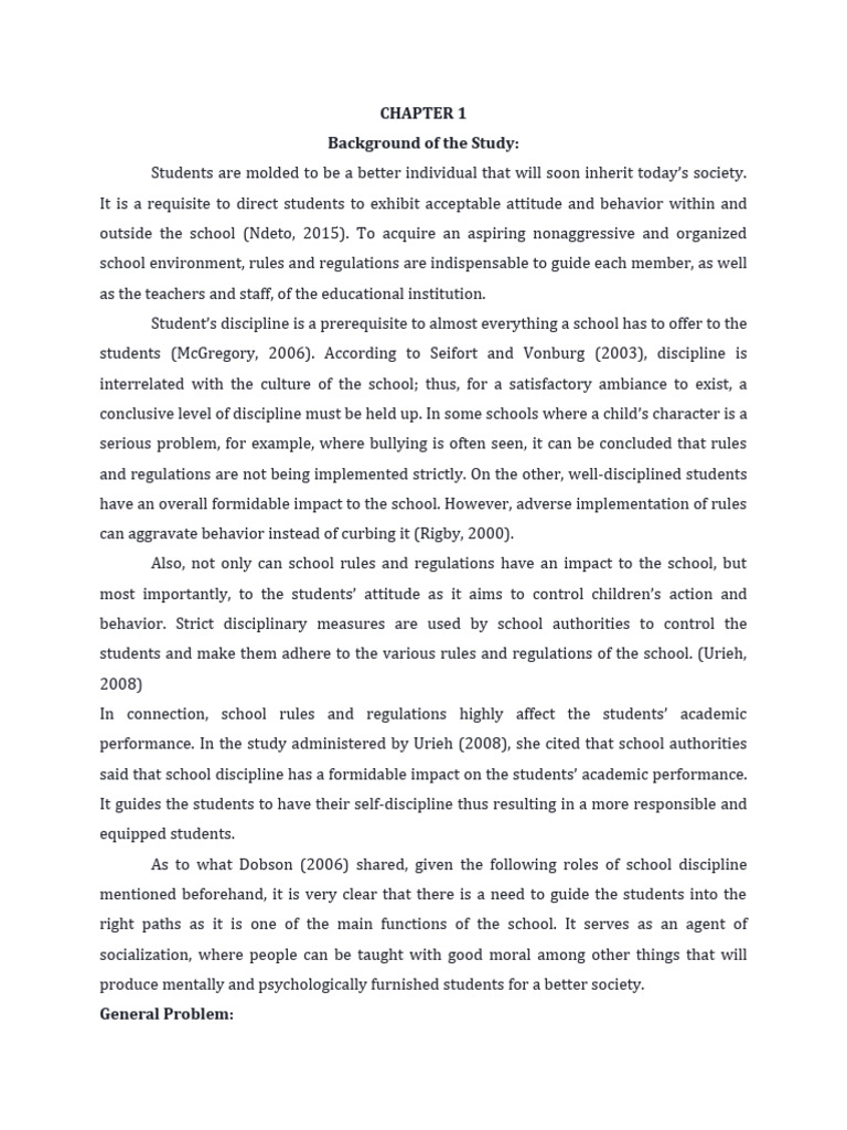 Effectiveness of School Rules on Students | PDF | Disciplines ...