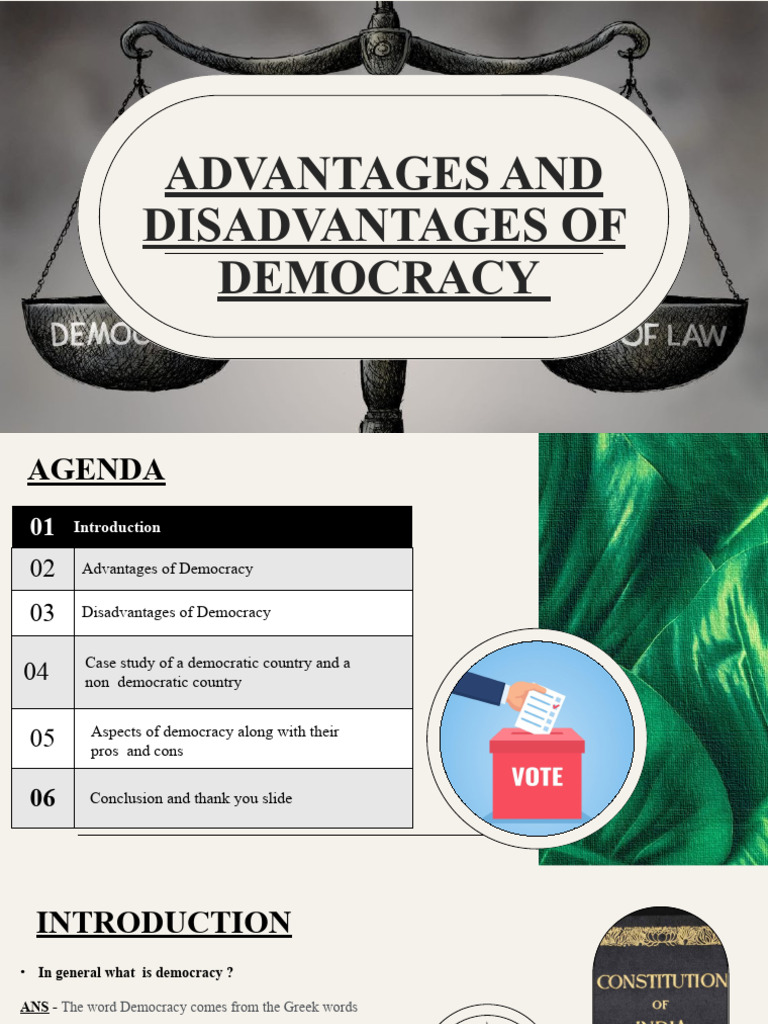 Advantages and Disadvantages of Democracy | PDF | Democracy | Political ...