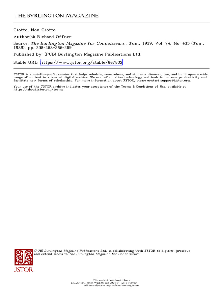 Offner GiottoNonGiotto 1939 | PDF