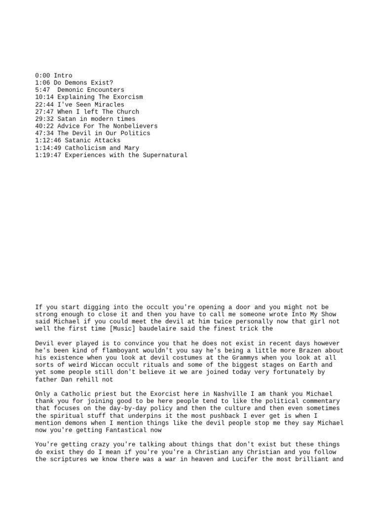 Michael & The Exorcist I Saw Her Crawl Up A Wall FR Dan Reehil | PDF ...