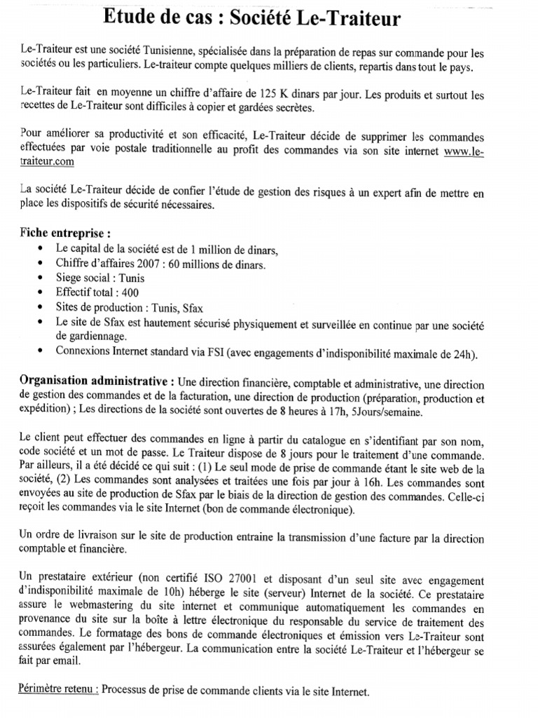 Etude de Cas Exercice | PDF