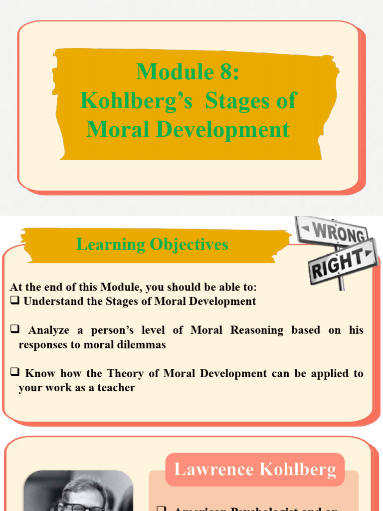 Module 8 Kohlbergs Stages of Moral Development | PDF | Morality ...