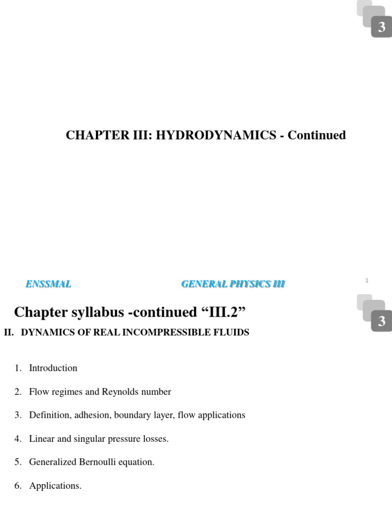 Cours PG Chapitre 3-2 V.ANG | PDF | Reynolds Number | Fluid Dynamics