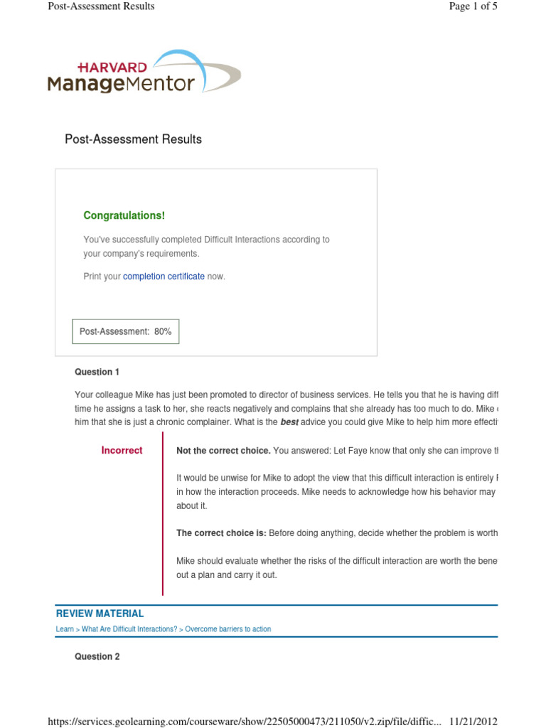 Difficult Interactions - QA | PDF | Emotions