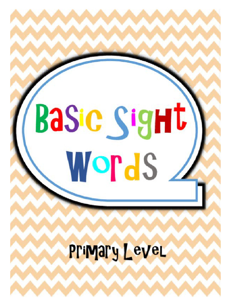 Basic Sigth Words | PDF