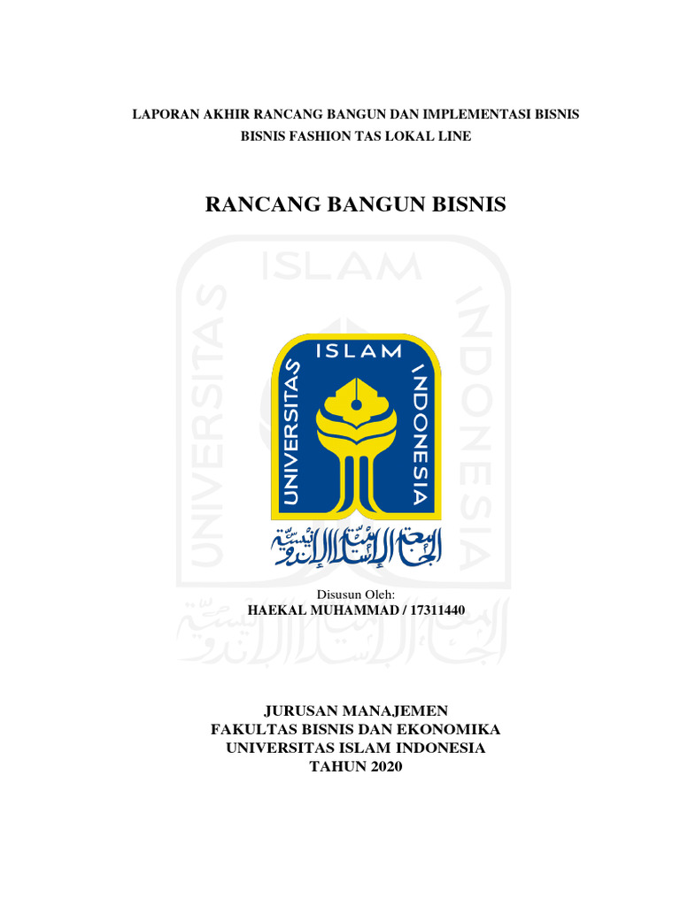 Contoh Rancang Bangun Bisnis | PDF