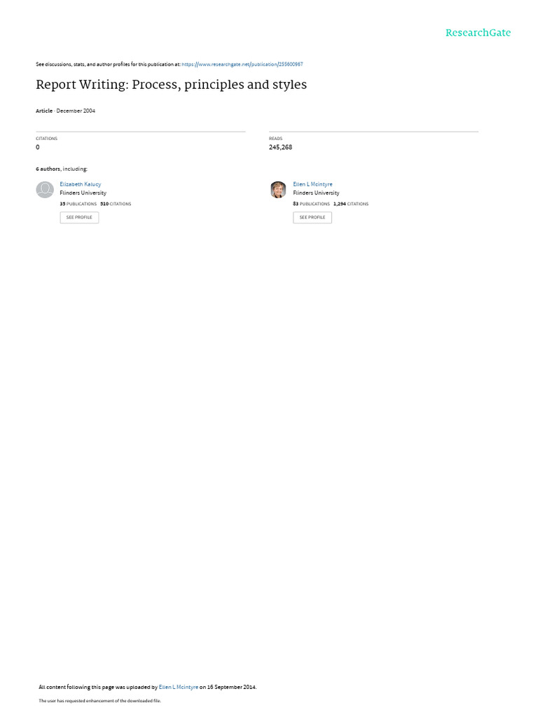 Report Writing Process Principles and Styles | PDF | Evaluation ...