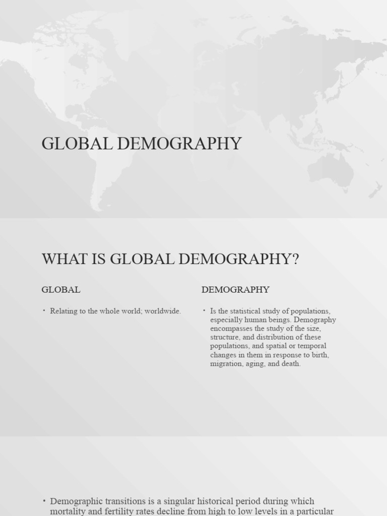 Global Demography | PDF | Demography | Population Growth