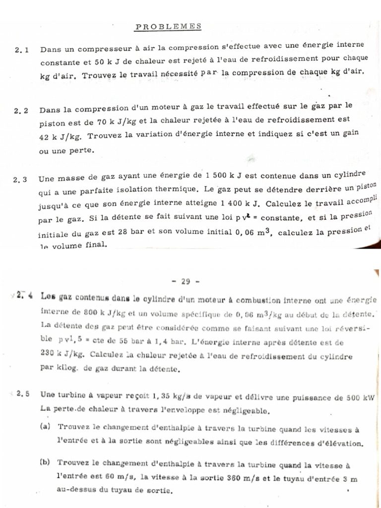 TD N°2 Thermodynamique - 2019-2020 | PDF