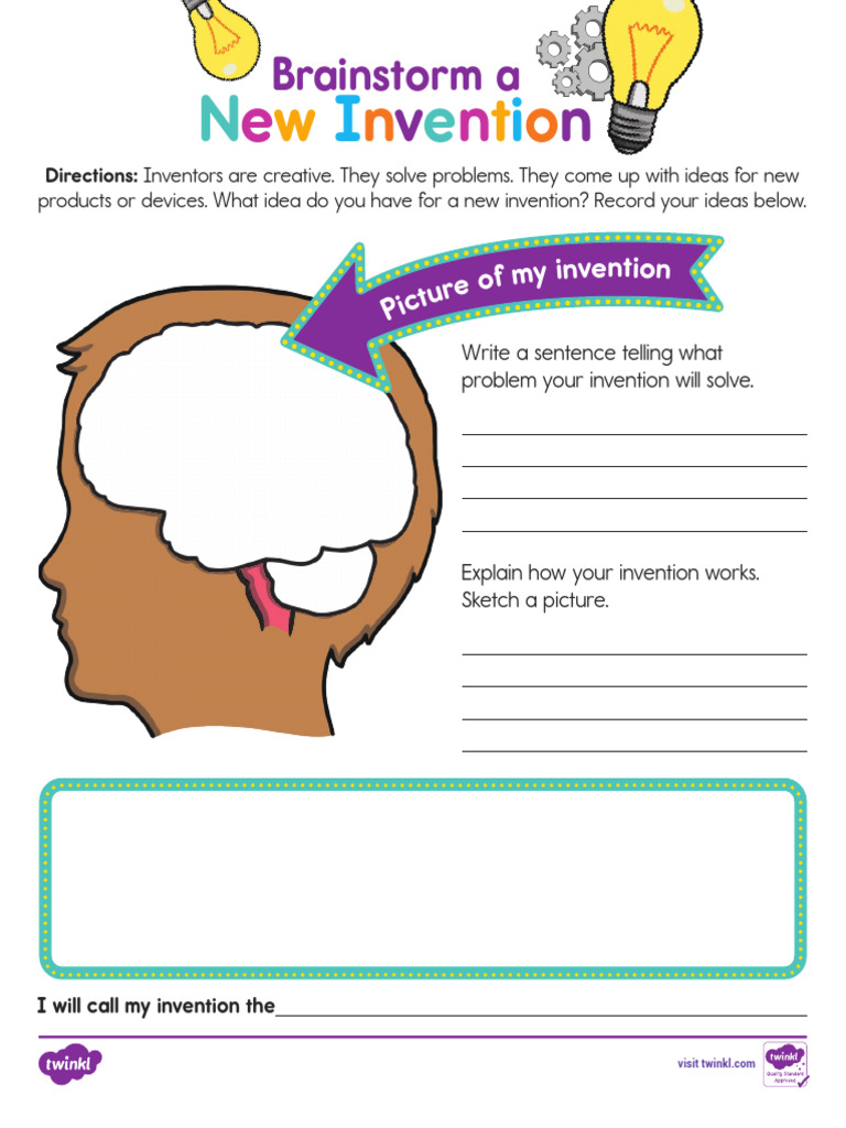 Color Brainstorm A New Invention Activity | PDF