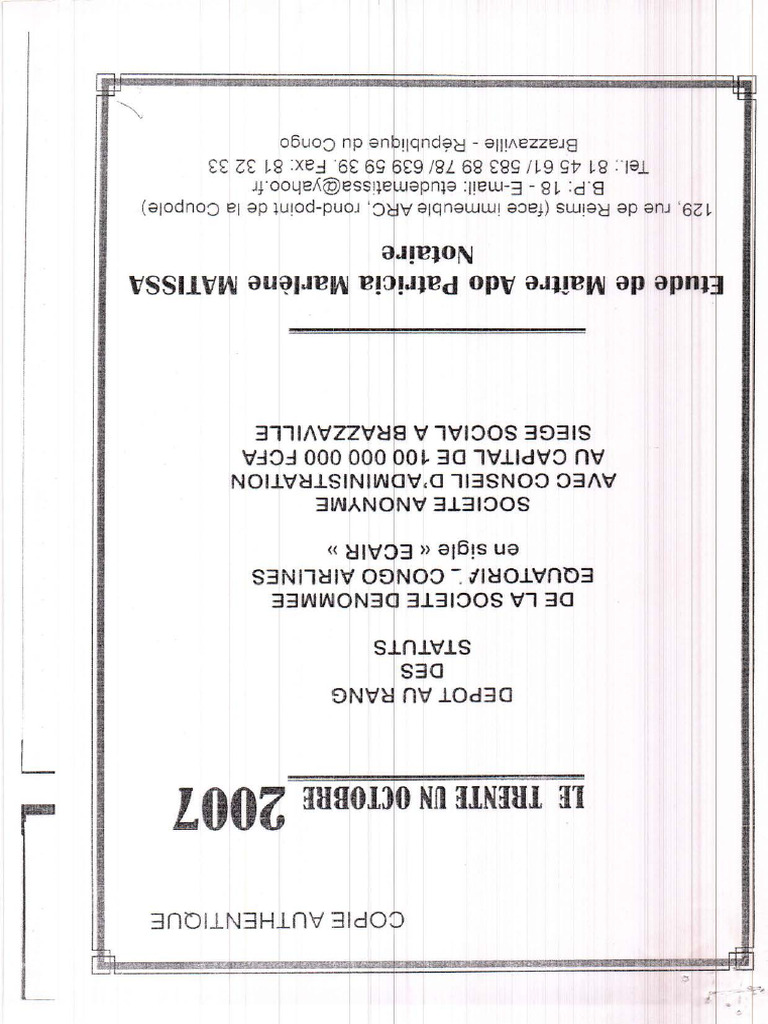 Statuts - Ecair | PDF