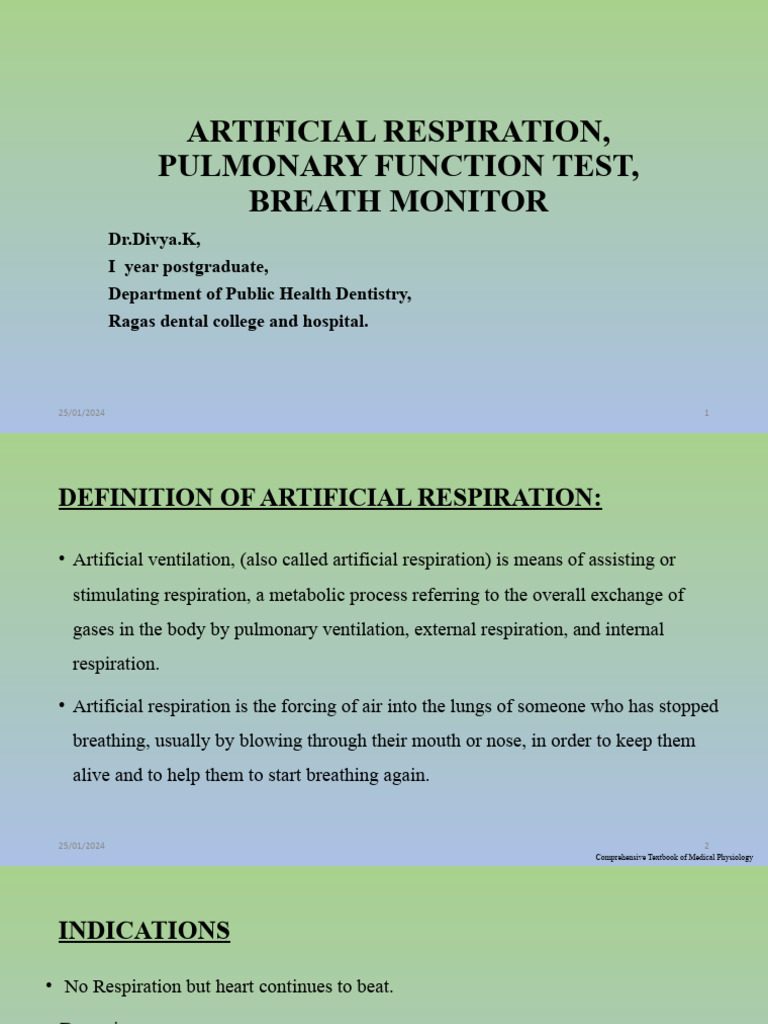 Artificial Respiration | PDF